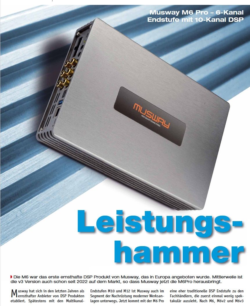 MUSWAY M6PRO-512K Digital 6-Kanal Verstärker AMP mit 10-Kanal DSP (512K Version)